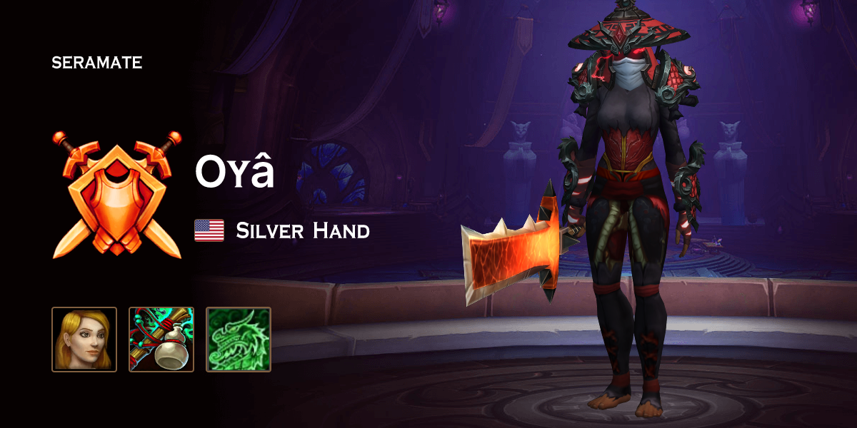 Oyâ @ Silver Hand (US) · Seramate · WoW PvP Leaderboards, Arena Activity, Character Profiles & more.